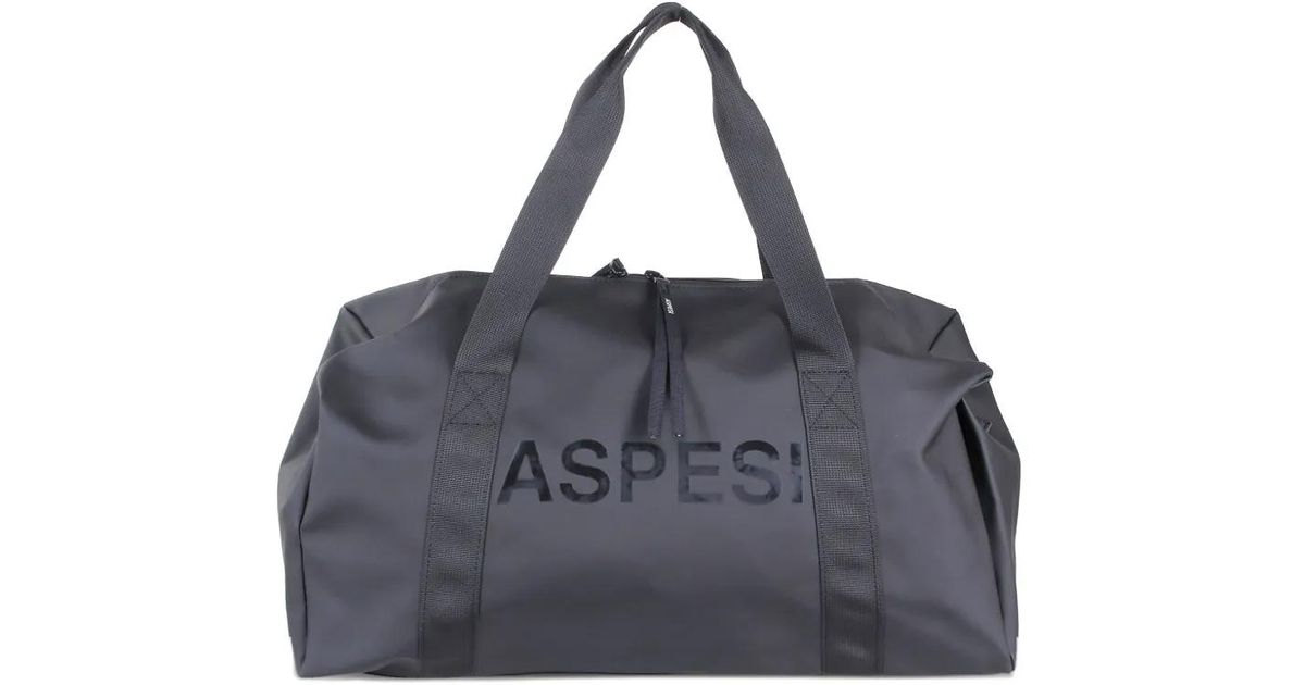 Aspesi Logo Duffle Bag in Blue | Lyst UK
