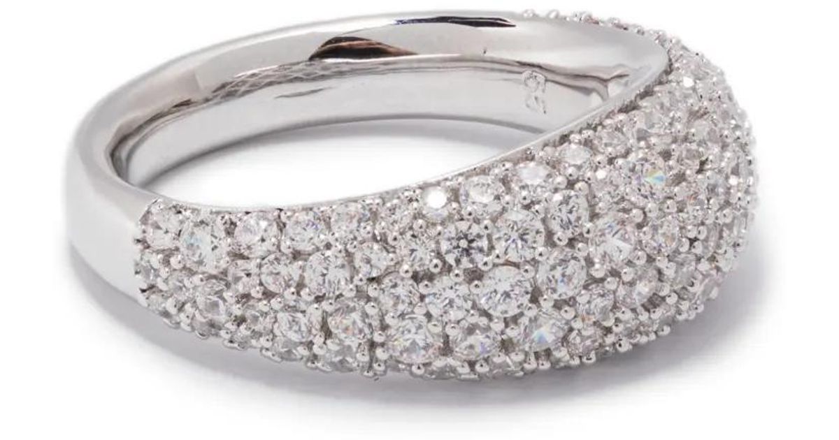 Swarovski Sublima Pavé-Set Dome Ring in White | Lyst UK