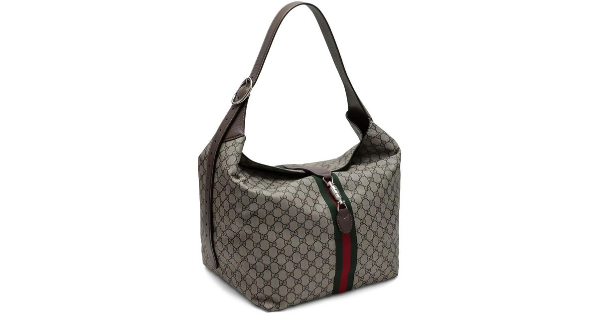 Gucci Gg Supreme Shoulder Bag in Black for Men | Lyst