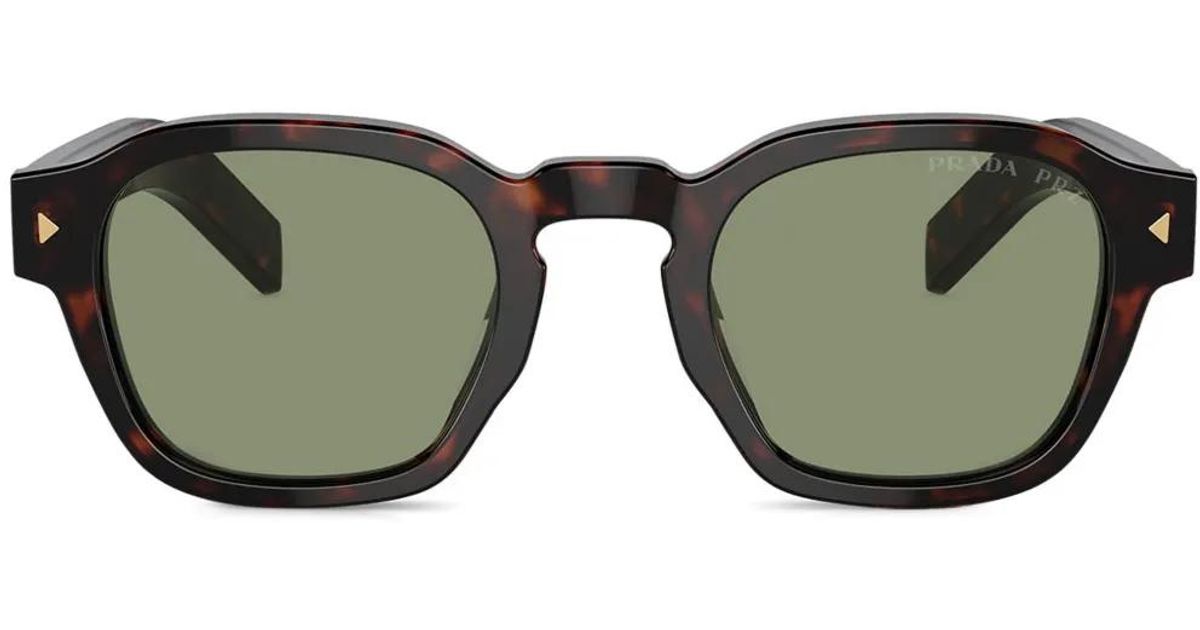 Prada Square-Frame Sunglasses in Green for Men | Lyst UK