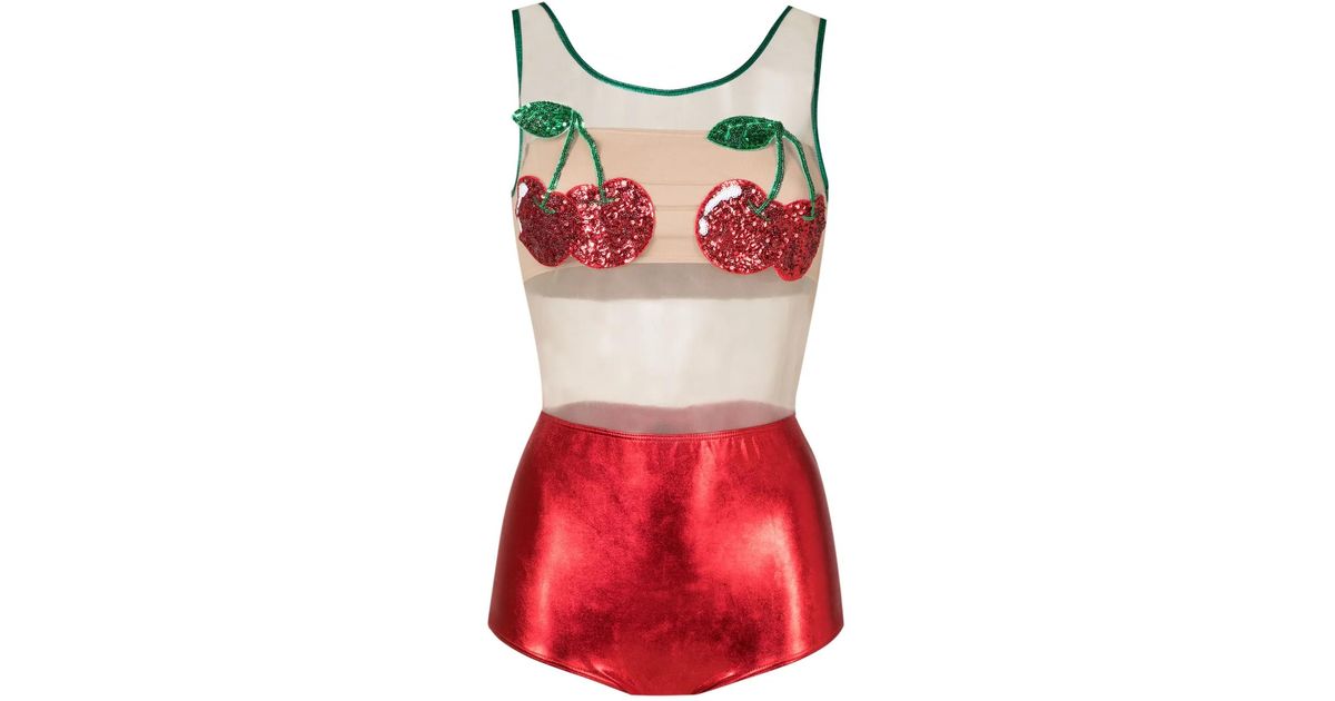 Brigitte Bardot Carnaval/Festival Sequin-Embellished Metallic One-Piece ...