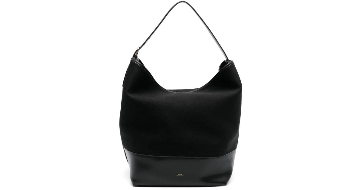 TOTEME Belted Doublé Tote Bag in Black | Lyst