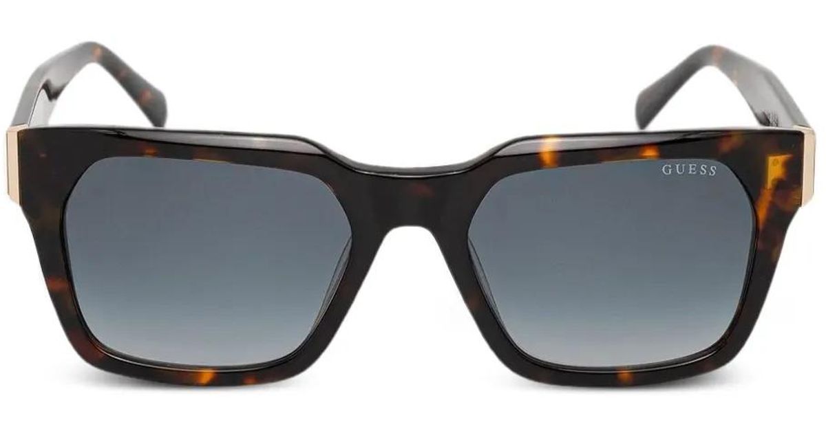 GUESS EYEWEAR Tortoiseshell Square Sunglasses in Blue for Men | Lyst UK