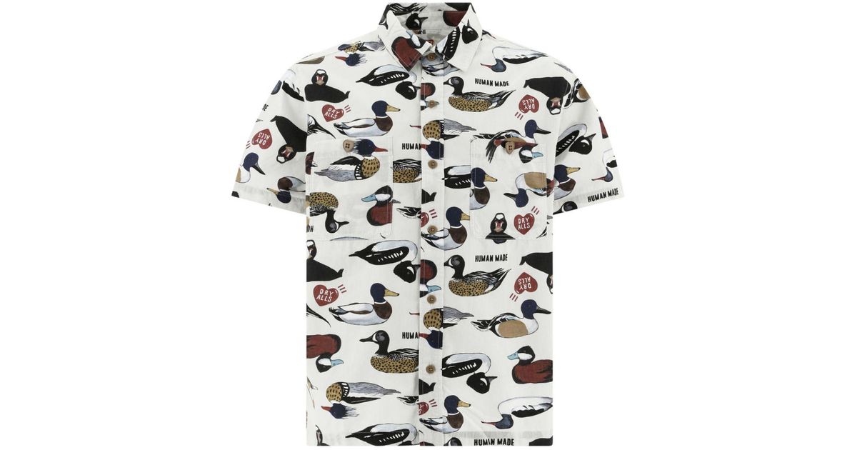 Human Made Ducks Shirt in White for Men | Lyst