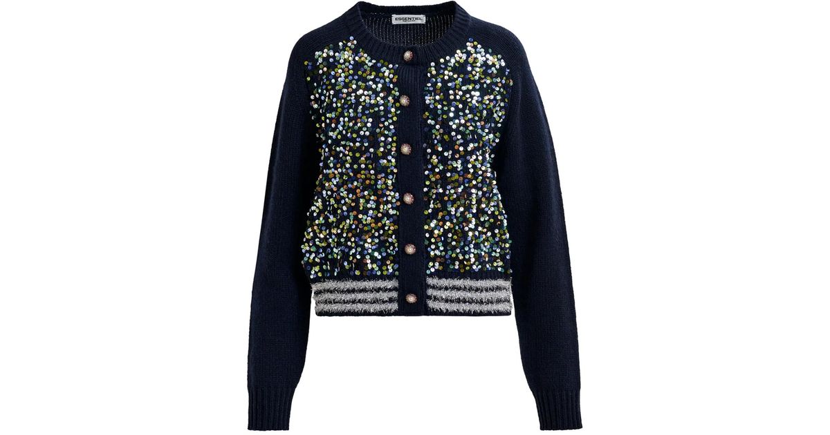 Essentiel Antwerp Halter Cardigan in Blue | Lyst