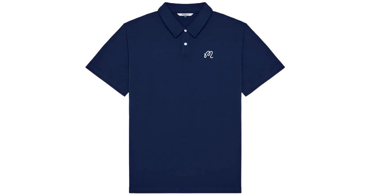 Malbon Golf Fairway Embroidered Polo Shirt in Blue for Men | Lyst UK