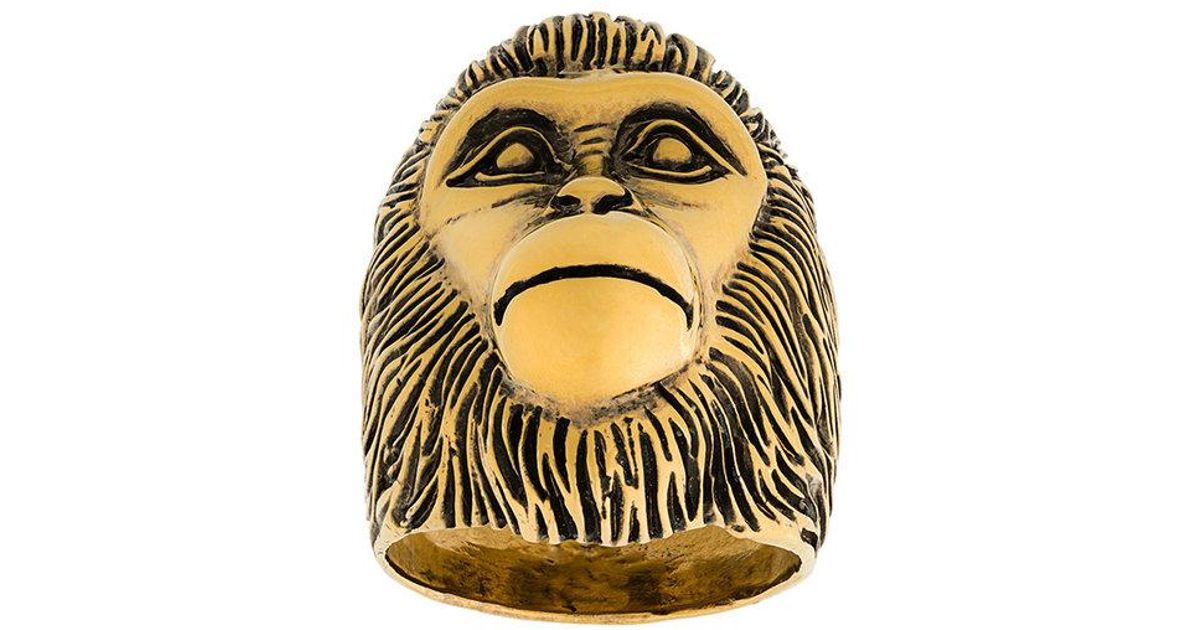 Gucci Monkey Head Ring in Metallic - Lyst
