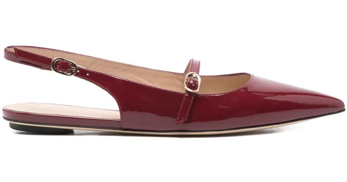 Stuart Weitzman Emilia Slingback Flat Pumps in Brown | Lyst