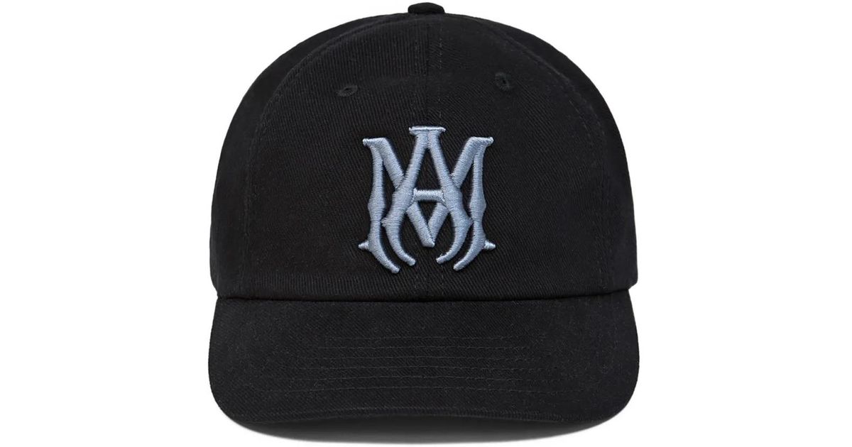 Amiri Ma Embroidered Denim Cap in Black for Men | Lyst UK