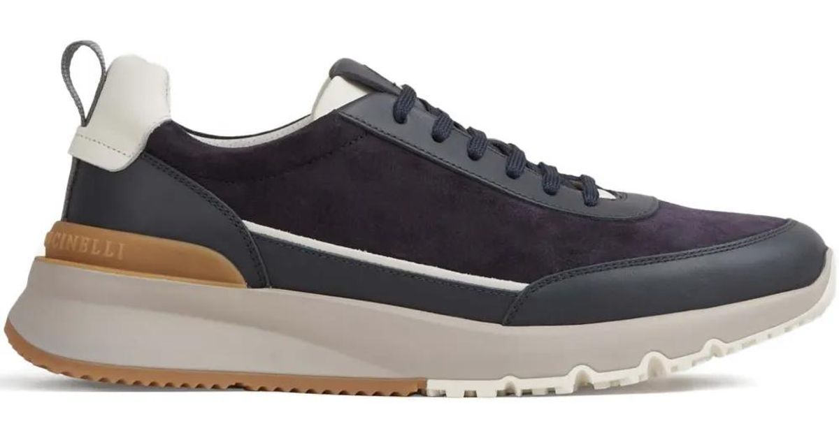 Brunello Cucinelli Panelled Trainers in Blue for Men | Lyst UK