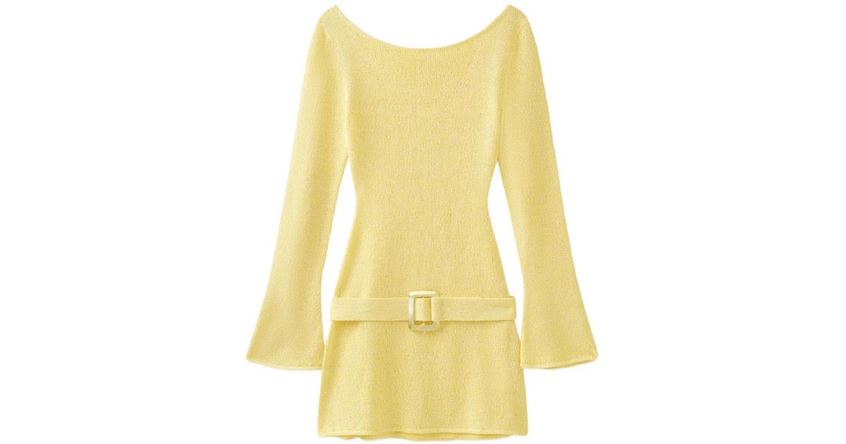 Asta Resort Maya Belted-waist Mini Dress in Yellow | Lyst