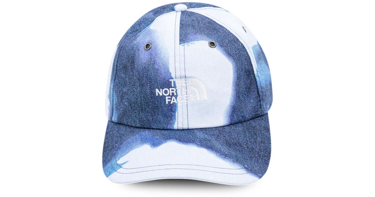 Supreme X The North Face Bleached Denim Print 6-Panel Cap in Blue | Lyst