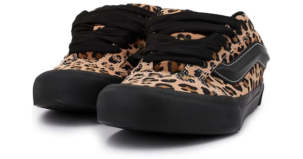 Vans Knu Skool Leopard Print Sneakers in Black | Lyst