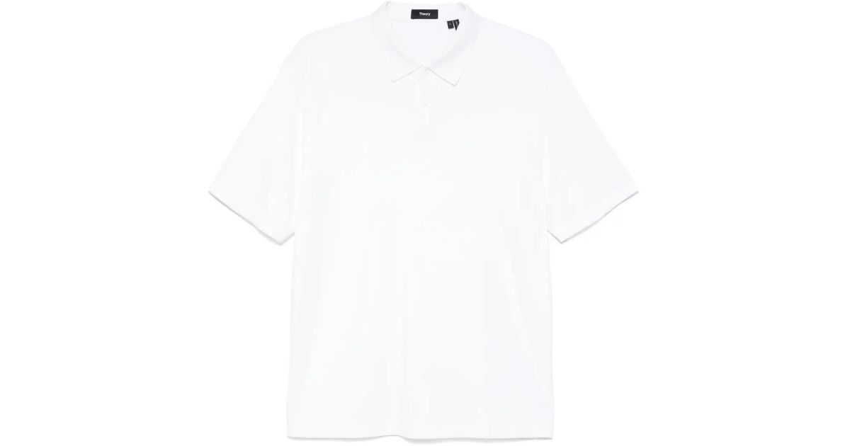 Theory Kayser Polo Shirt in White for Men | Lyst