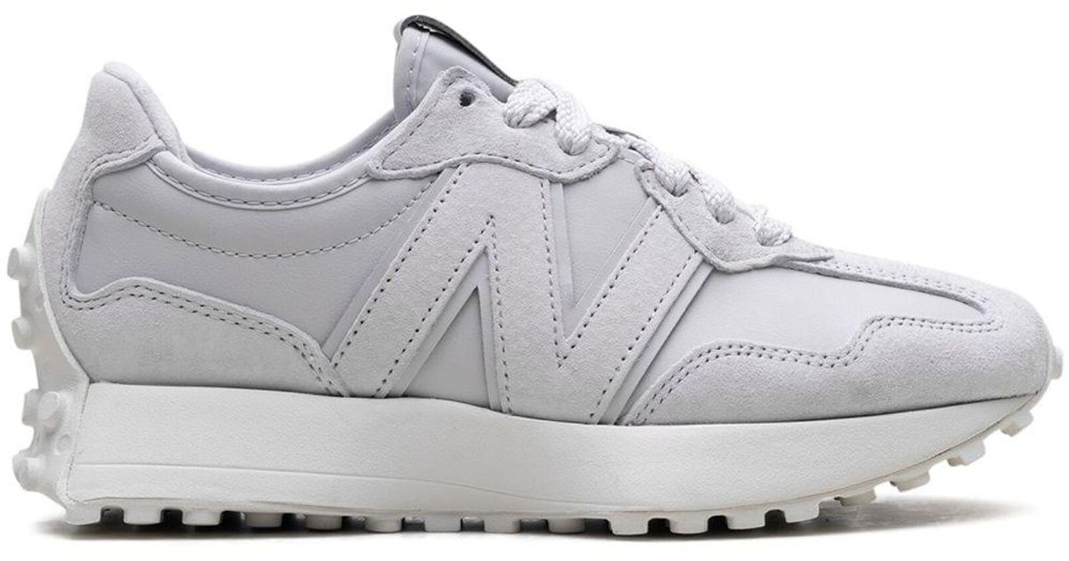 New Balance 327 Grey Matter Suede Panelled Sneakers in Grey | Lyst Canada