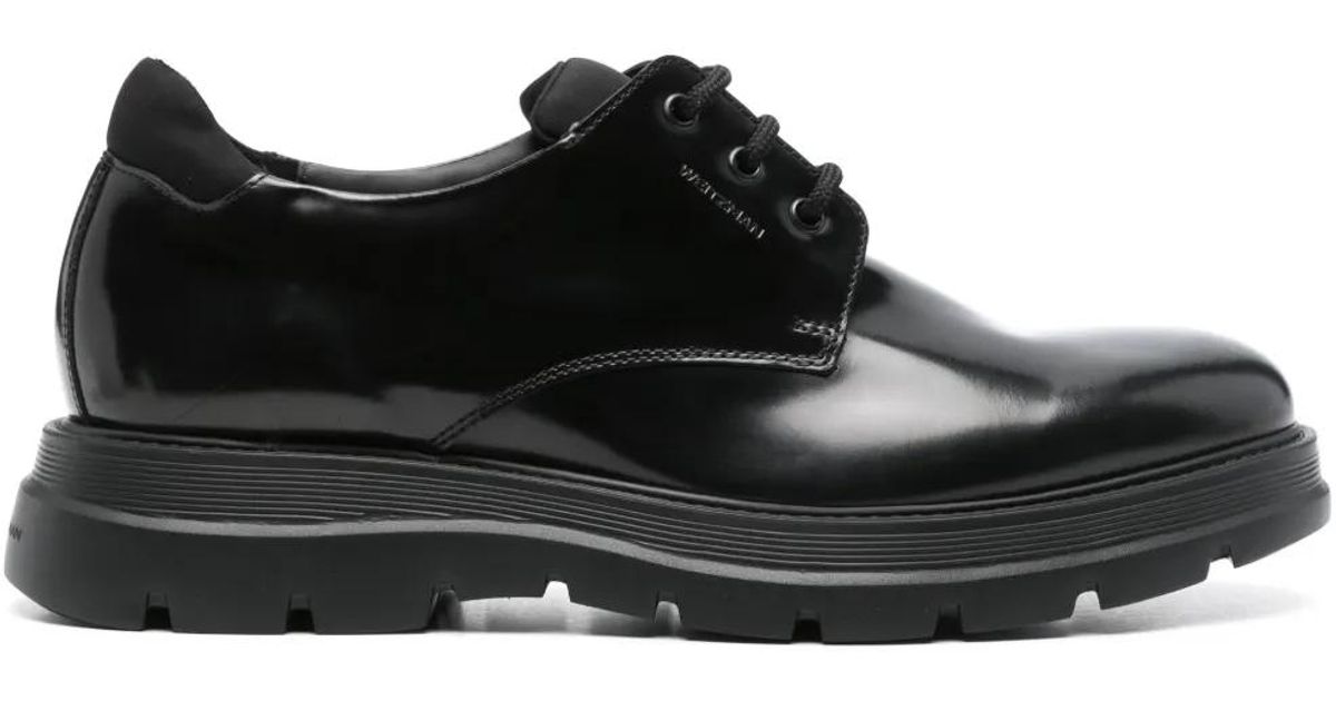 Stuart Weitzman Leather Derby Shoes in Black for Men | Lyst