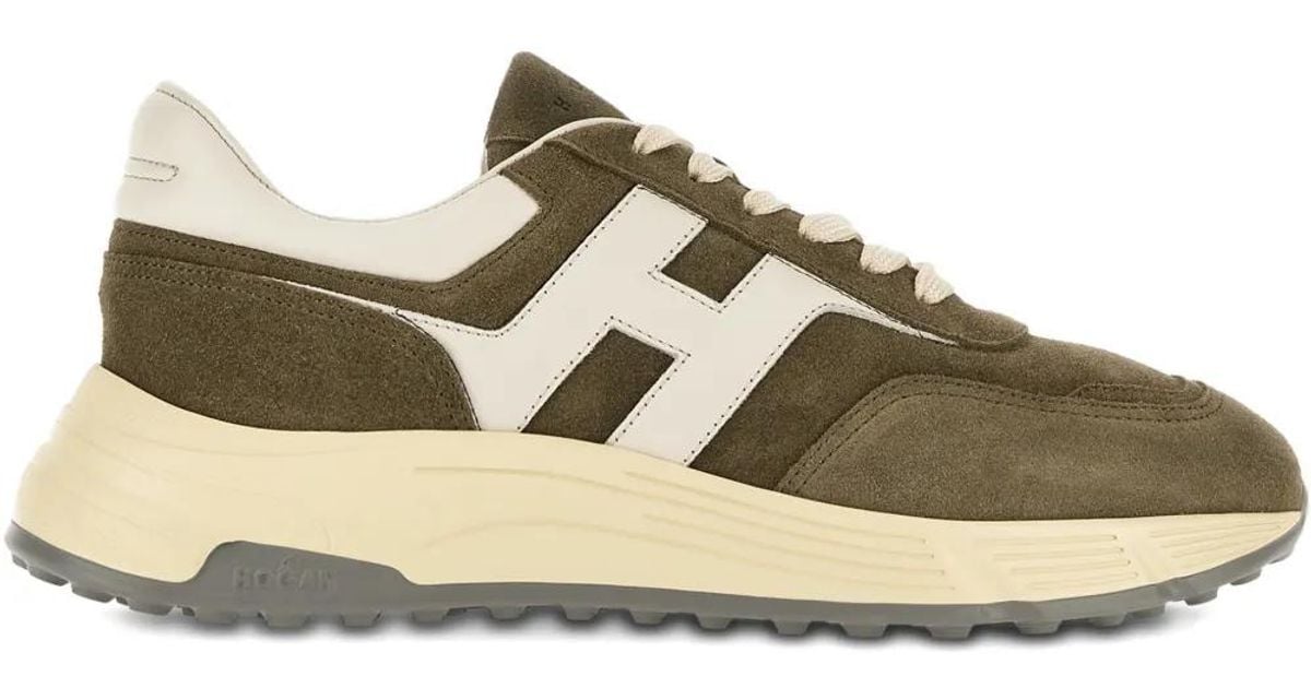 Hogan Hyperlight Logo-Patch Sneakers in Green for Men | Lyst UK