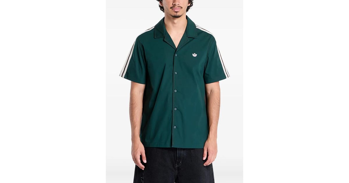 adidas X Clot By Edison Chen Bowling Shirt in Green for Men | Lyst