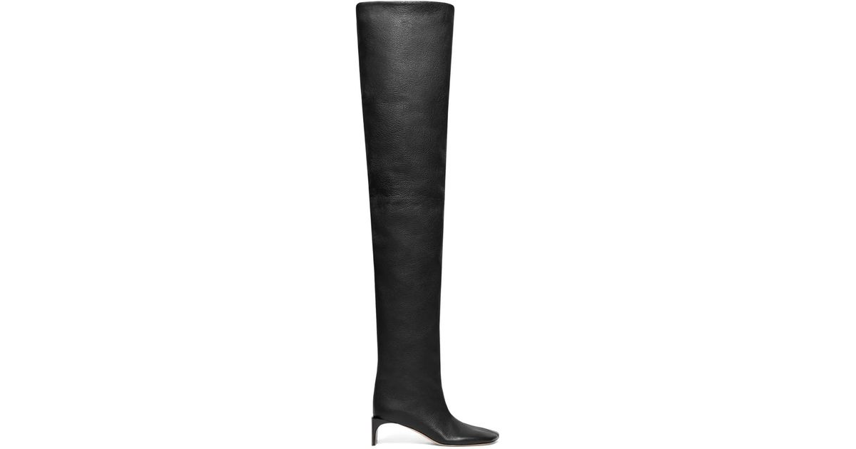 Max Mara Over The Knee Heeled Boots in Black | Lyst UK