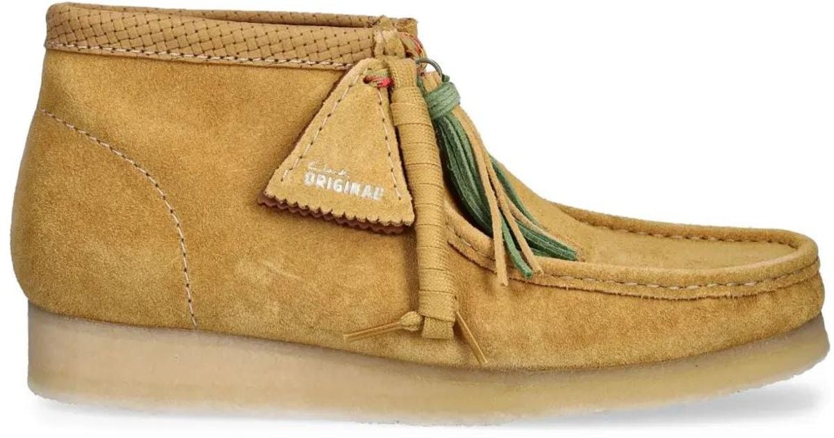 Clarks Tassel-Detail Suede Ankle Boots in Brown for Men | Lyst