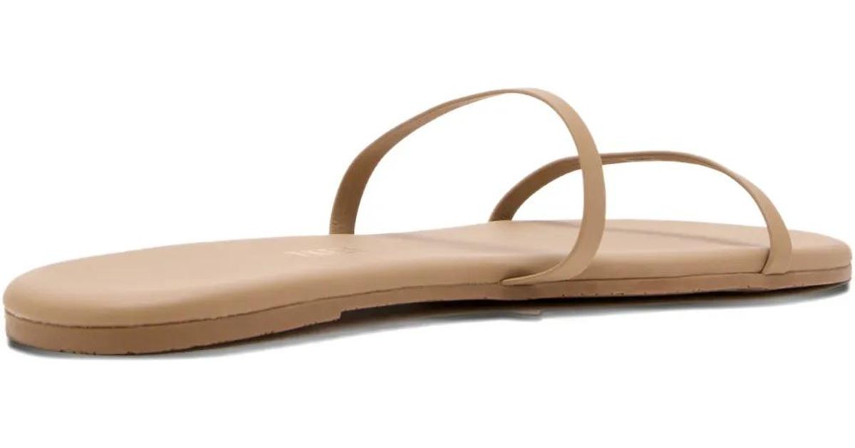 TKEES Double-Strap Flat Sandals in Brown | Lyst