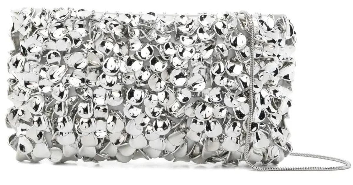Jonathan Simkhai Reese Beaded Chain-Strap Clutch Bag in White | Lyst UK