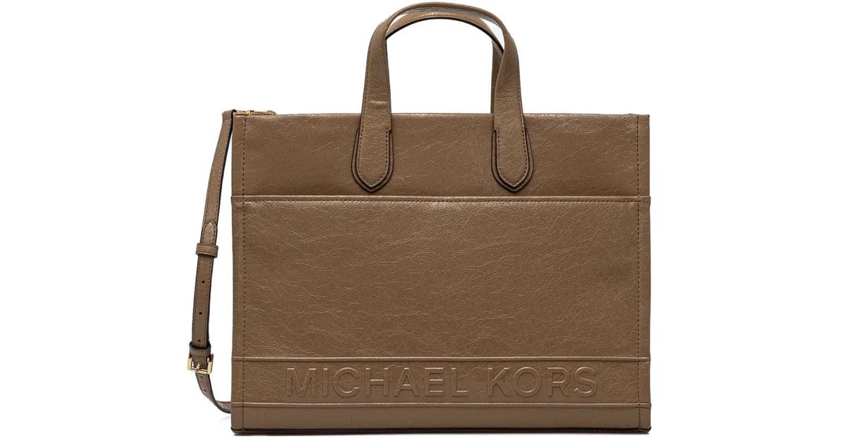 MICHAEL Michael Kors Textured Tote Bag in Brown | Lyst