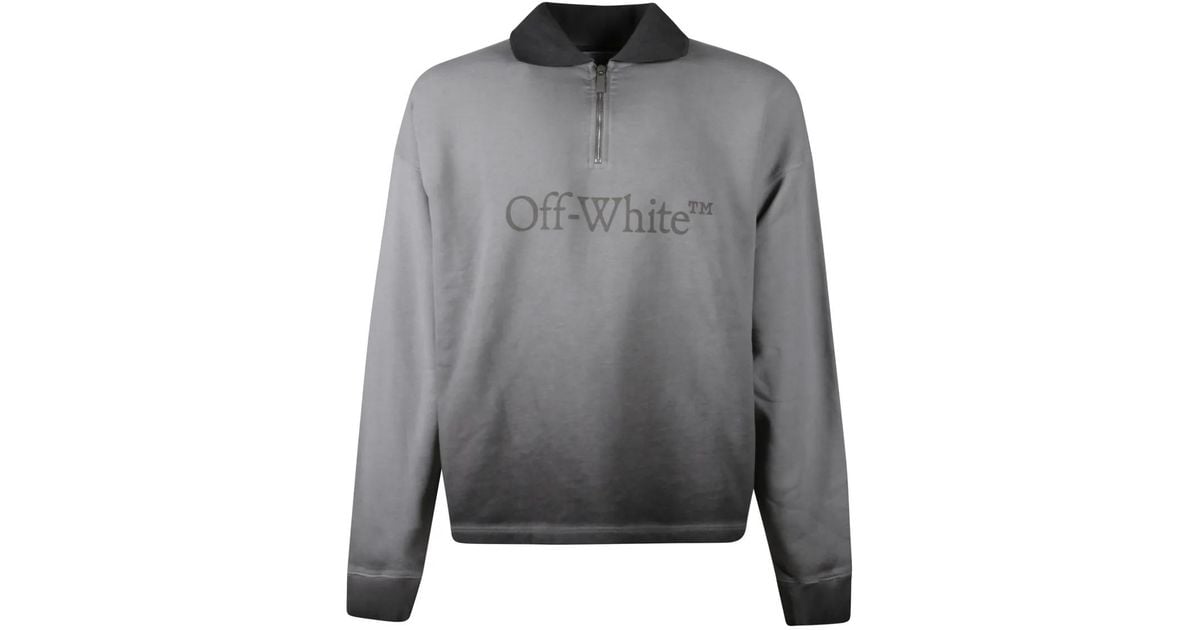Off-White c/o Virgil Abloh Ombré-Effect Polo Sweatshirt in Grey for Men ...