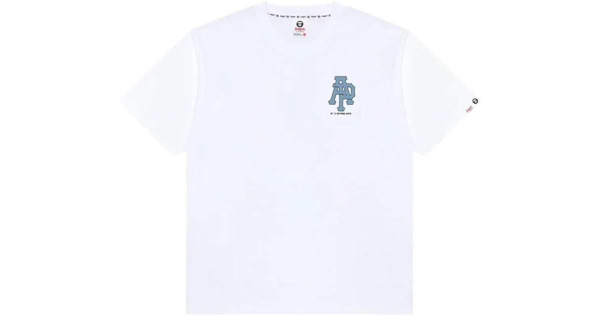 Aape By A Bathing Ape Logo-Print T-Shirt in White for Men | Lyst UK