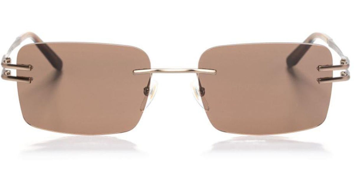 Gigi Studios Rimless Rectangle-shape Sunglasses in Pink | Lyst
