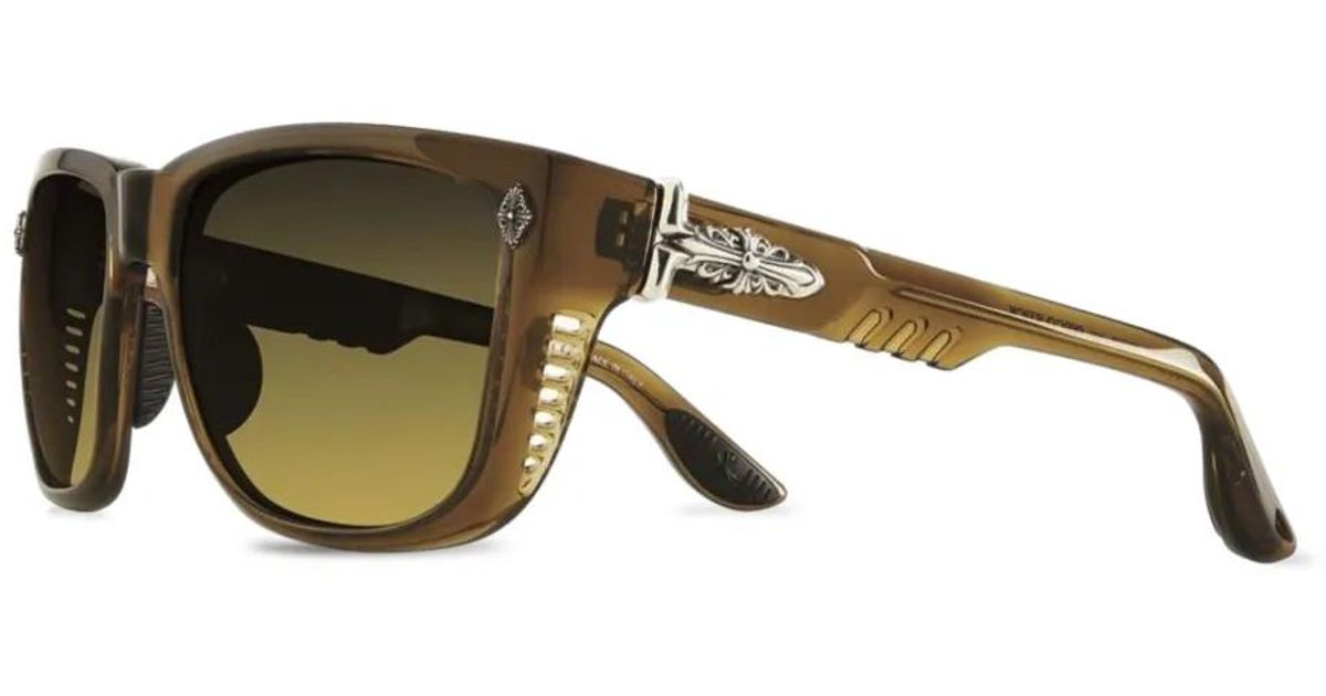 Chrome Hearts Disco Stick Sunglasses in Brown | Lyst UK