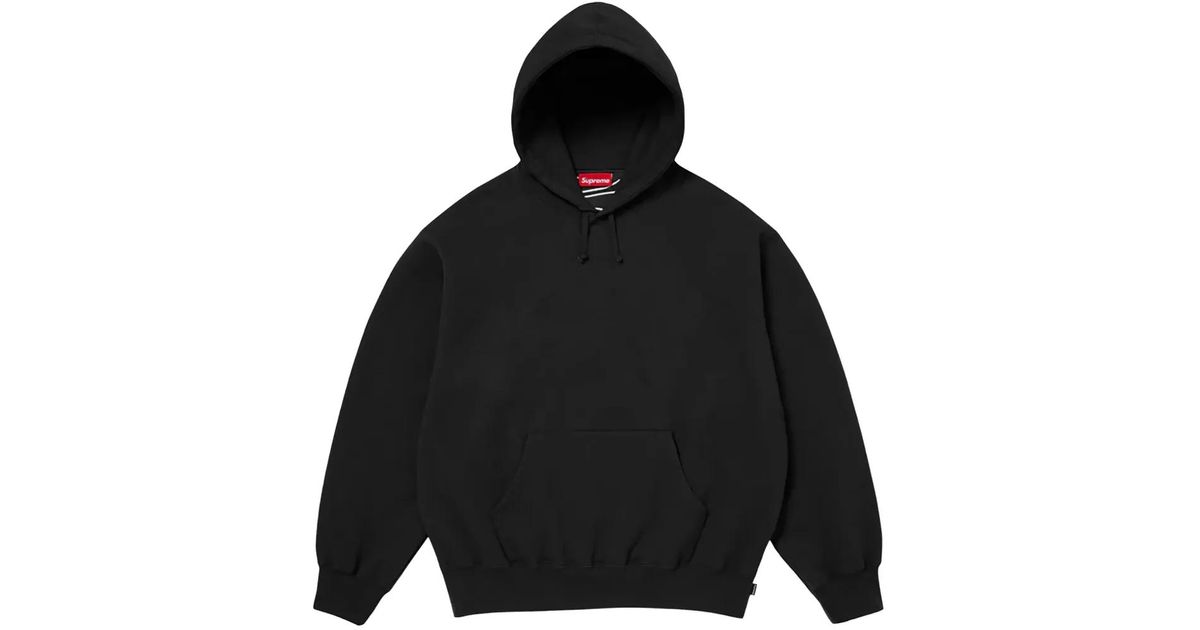 Supreme Logo Appliqué Hoodie in Black | Lyst UK