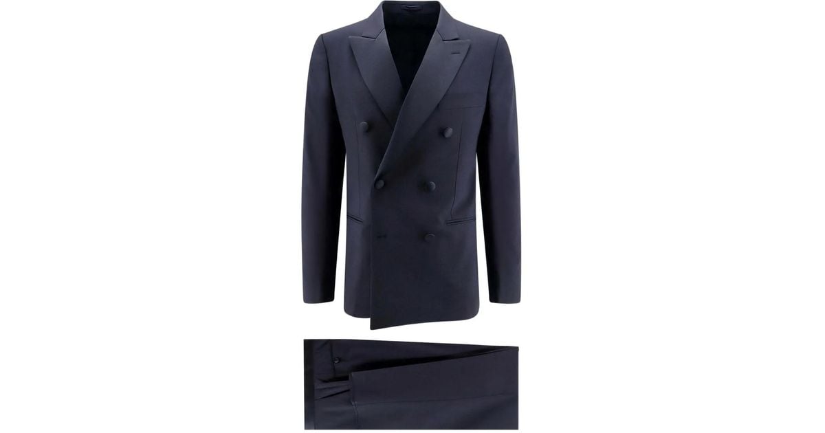 Lardini Peak-Lapel Suit in Blue for Men | Lyst UK