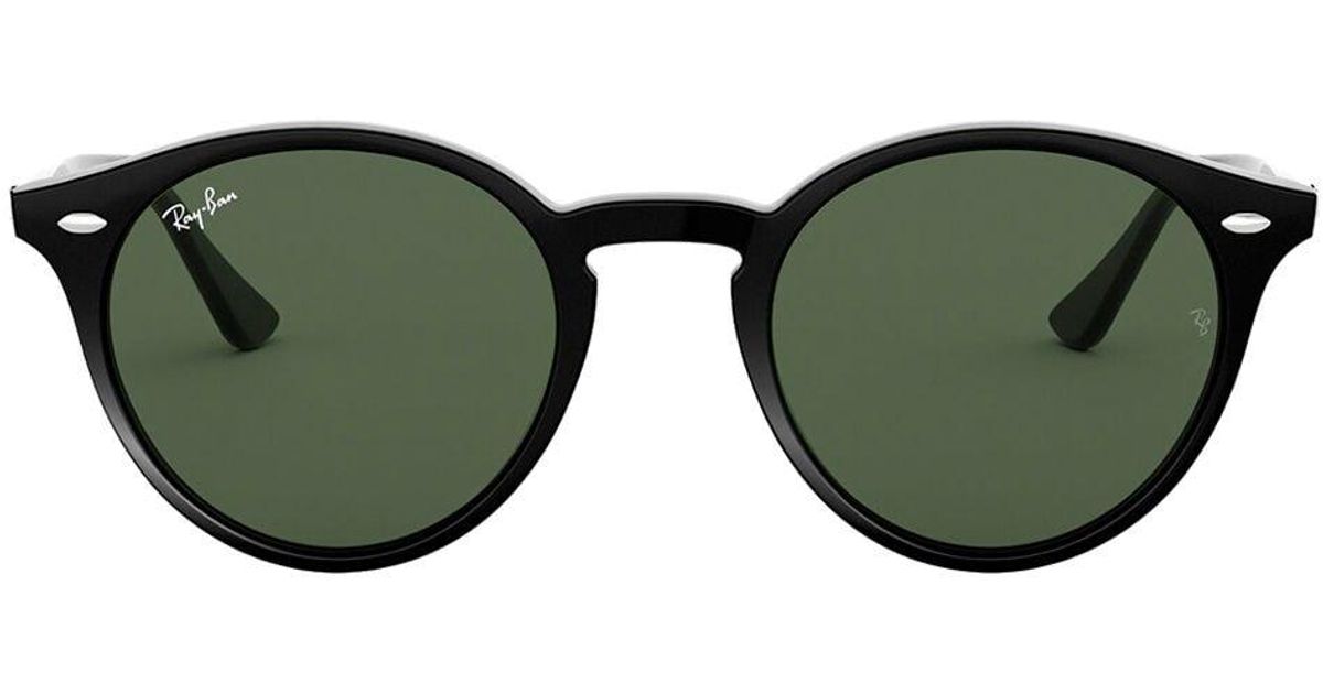 Ray-Ban Rb2180 Round-Frame Sunglasses in Green | Lyst UK