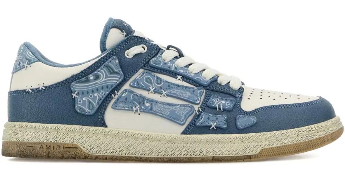 Amiri Embroidered Low-Top Sneakers in Blue for Men | Lyst