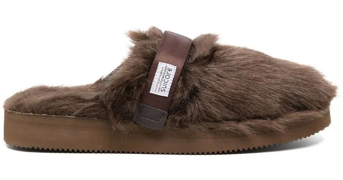 Suicoke Zavo Slippers in Brown | Lyst