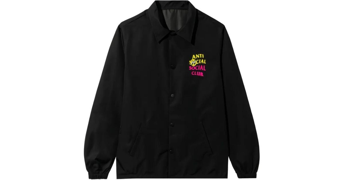 ANTI SOCIAL SOCIAL CLUB Logo-Print Jacket in Black for Men | Lyst UK