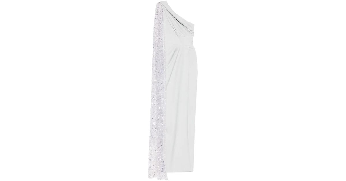 Rhea Costa Sequin-Embellished Gown in White | Lyst