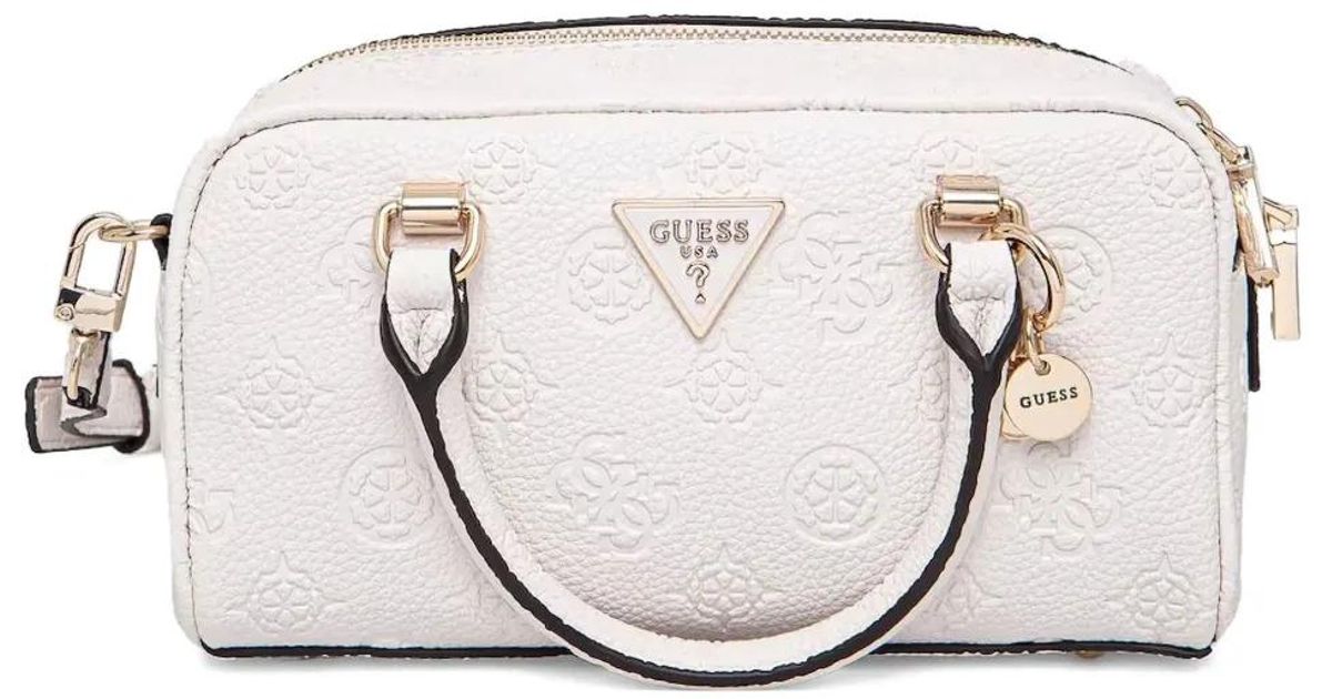 Guess Small Cresidia Tote Bag in White | Lyst