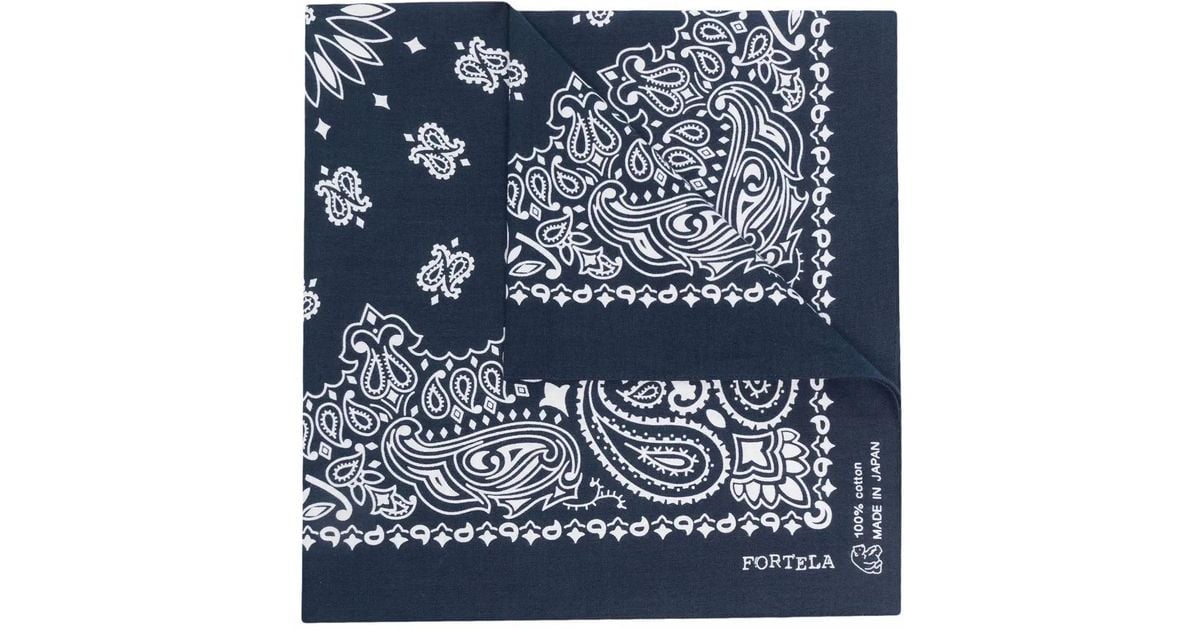 Fortela Pacey Cotton Bandana in Blue for Men | Lyst UK