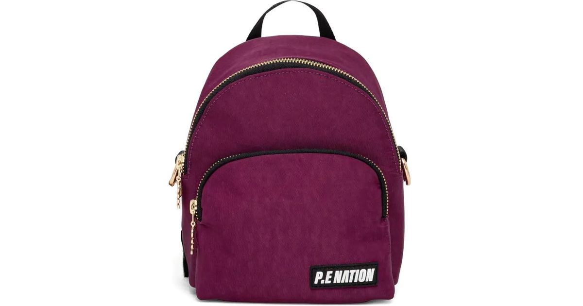 P.E Nation Mini Tag Up Backpack in Purple | Lyst