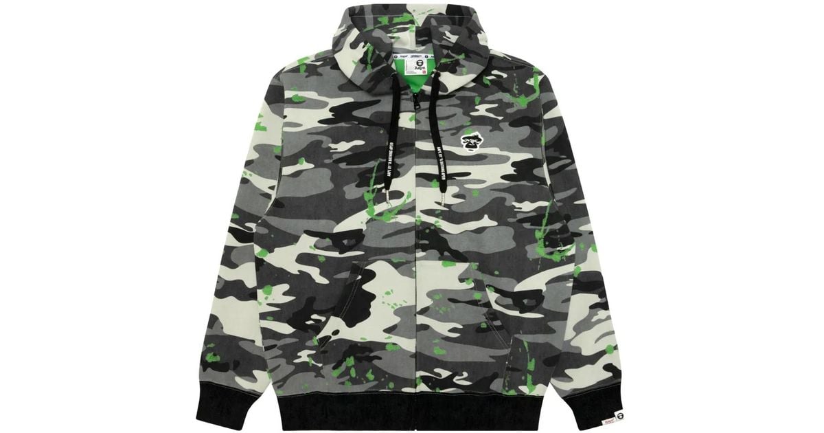 Aape By A Bathing Ape Camouflage Logo Patch Sweatshirt in Grey for Men ...
