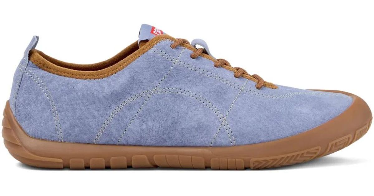 Camper Peu Path Lace-Up Nubuck Leather Sneakers in Blue | Lyst
