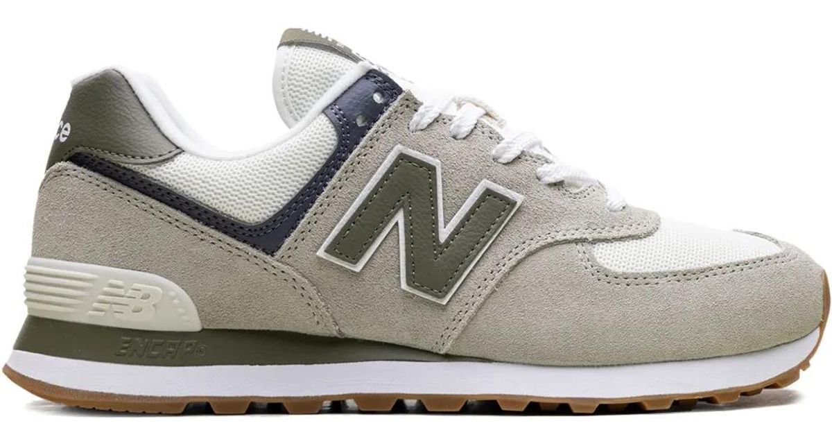 New Balance 574 "Moss" Sneakers in White for Men | Lyst