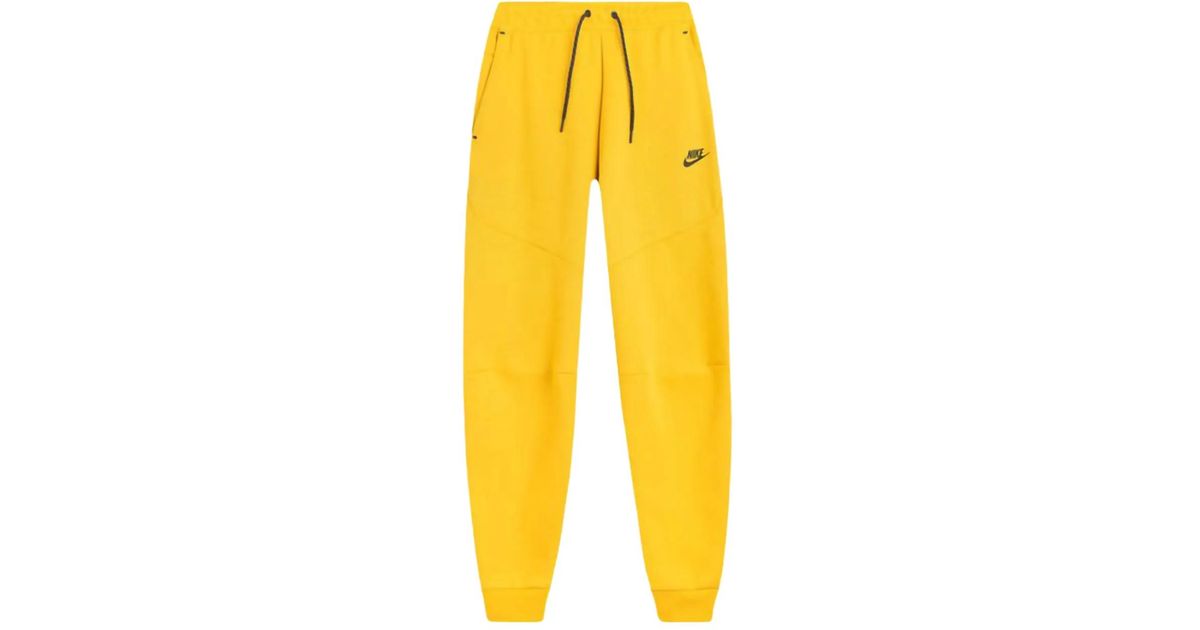 Nike Tech Fleece "University/ Track Trousers in Yellow for Men | Lyst