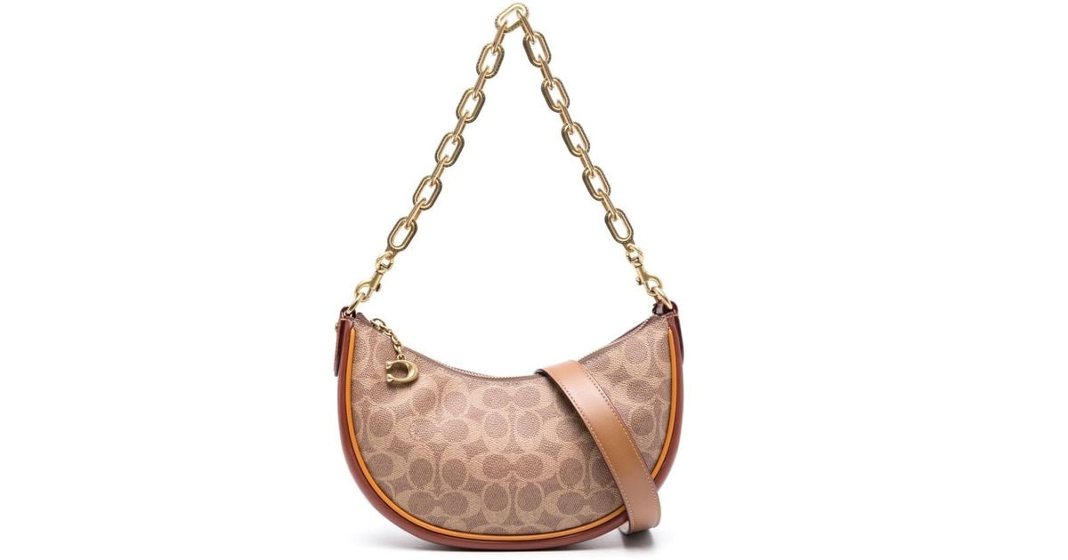 COACH Mira Canvas Shoulder Bag in Pink | Lyst