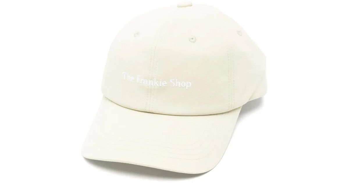 Frankie Shop Logo-Embroidered Cap in Natural | Lyst UK