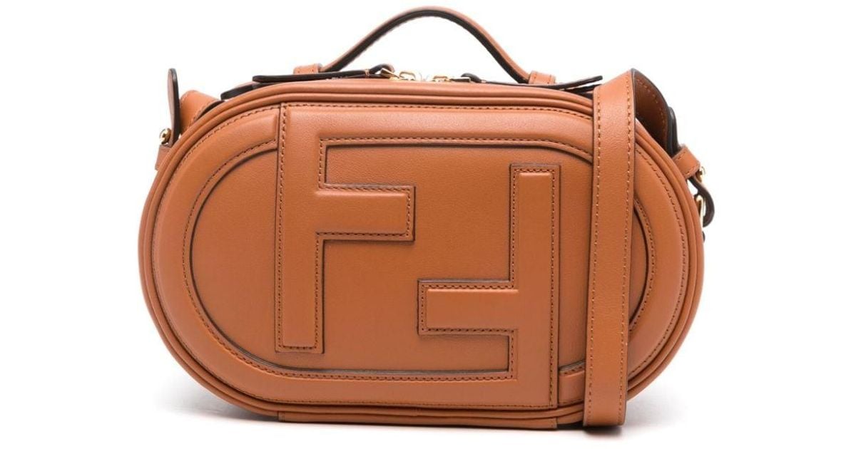 Fendi Mini Camera Cross Body Bag in Brown | Lyst