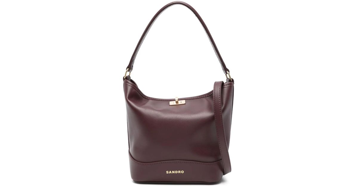 Sandro Mini Tangoso Bucket Bag in Purple | Lyst