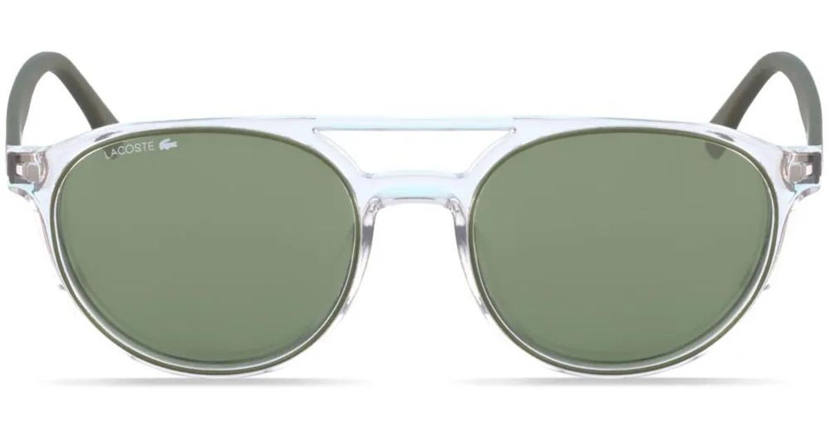 Lacoste Logo-Print Sunglasses in Green | Lyst UK